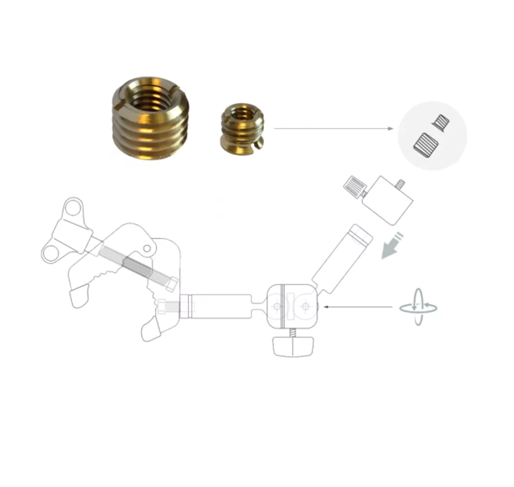 Keerme adapterid 3/8" - 5/8 ja 1/4" - 3/8"