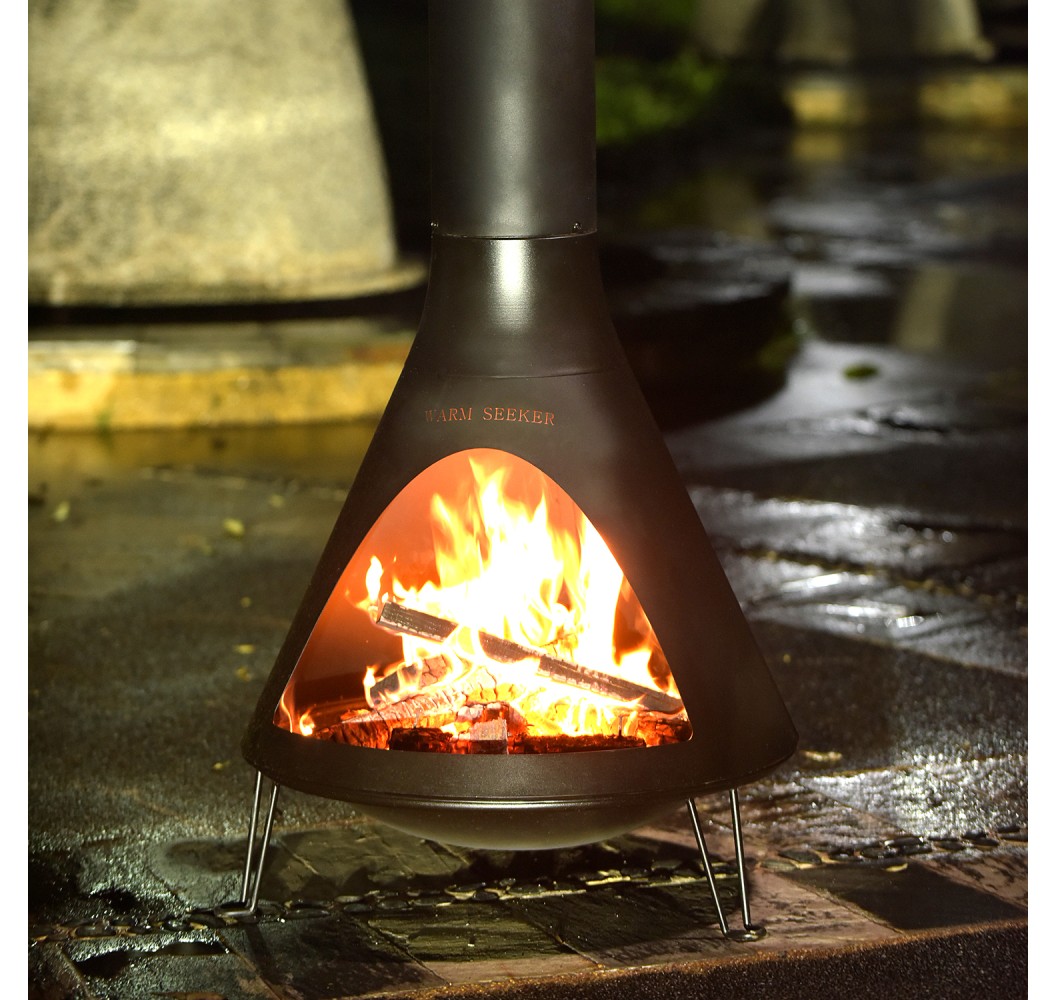 Välikamin-tulease WARM SEEKER D70xH171cm, must, teras