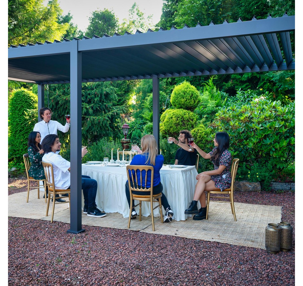 Varikatus MIRADOR 3x6xH2,5m, tumehall