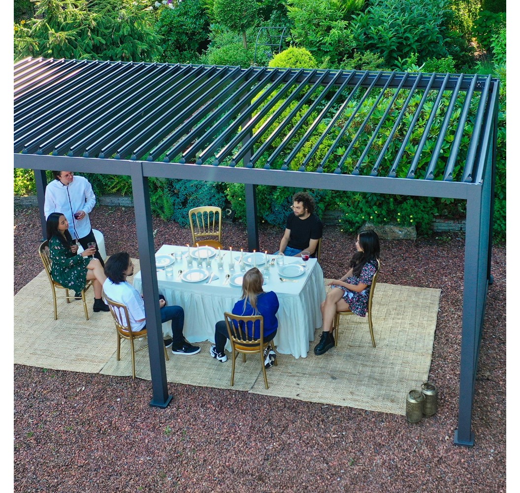 Varikatus MIRADOR 3x6xH2,5m, tumehall