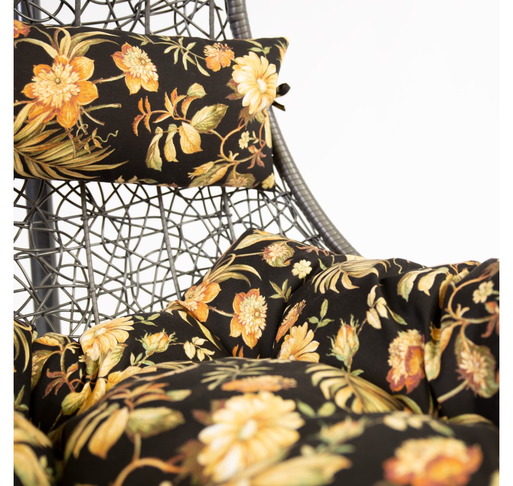 Ripptooli padi COCO must 95/65x75cm, 55x24cm, polüester