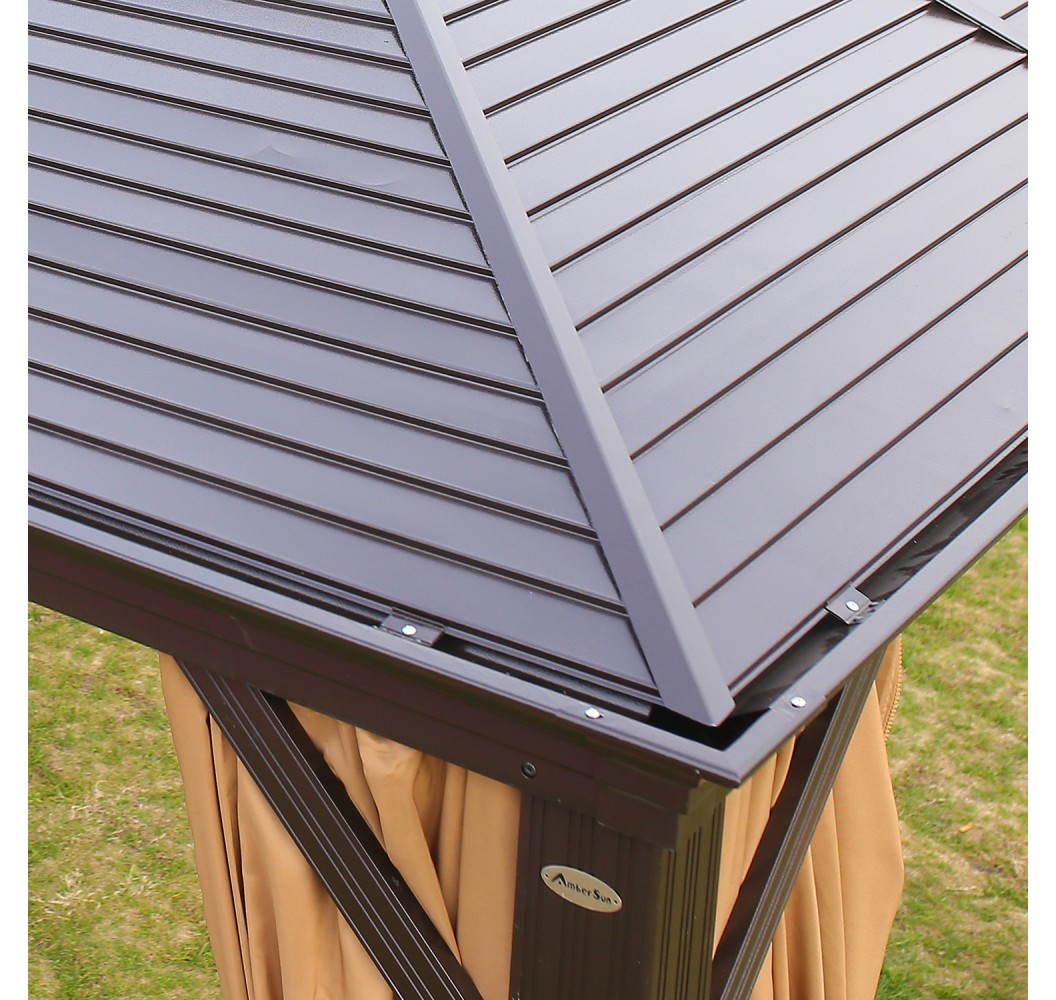 Varikatus SUNSET 3x4xH2/2,7m, pruun/beeþ, alumiinium, polüesterkangas