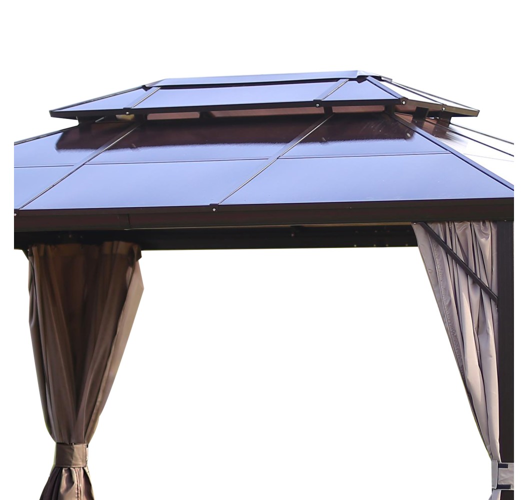 Varikatus SUNSET 3x4xH2/2,7m, pruun/taupe