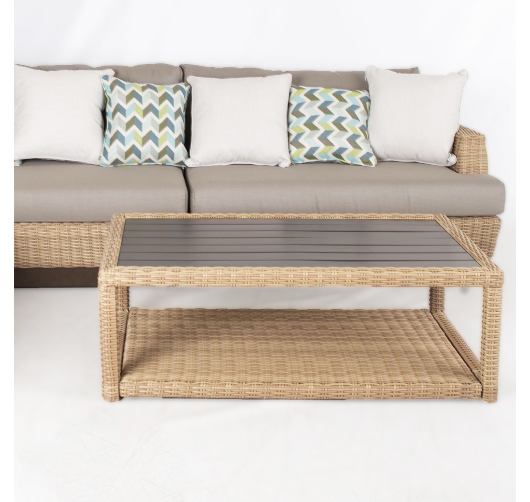 Garden furniture set TANJA modular sofa, table, beige