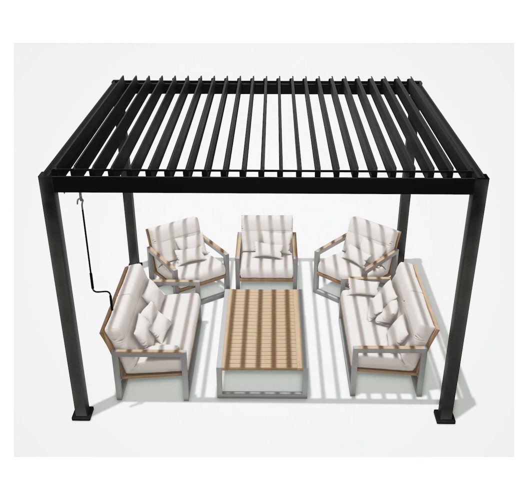 Varikatus MIRADOR 3x3xH2,5m, tumehall