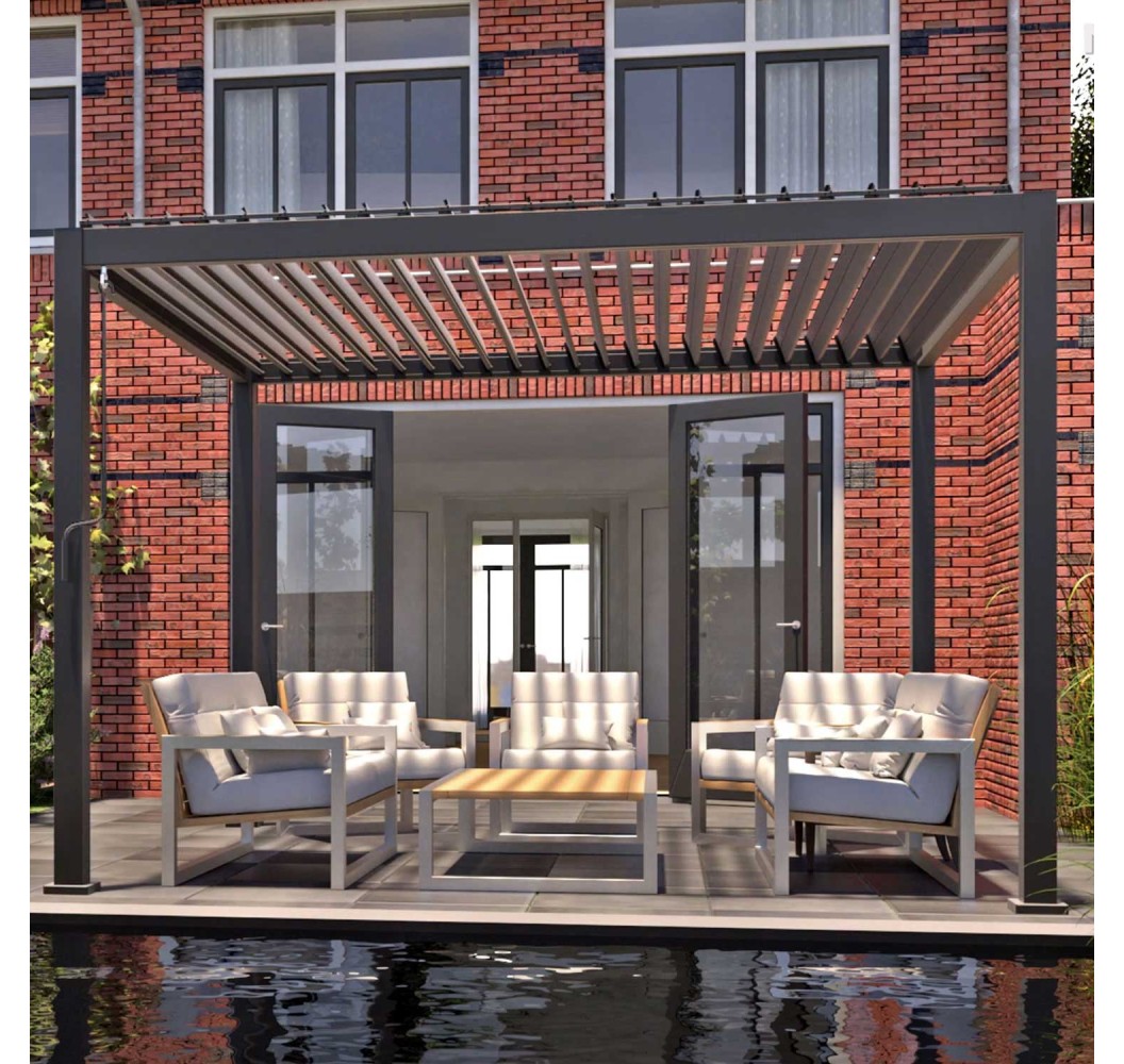 Varikatus MIRADOR 3x3xH2,5m, tumehall