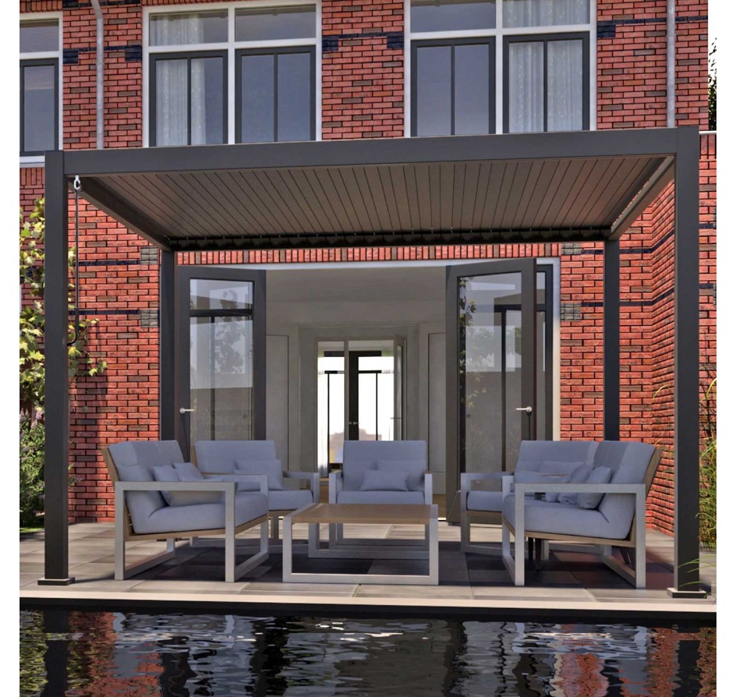 Varikatus MIRADOR 3x3xH2,5m, tumehall