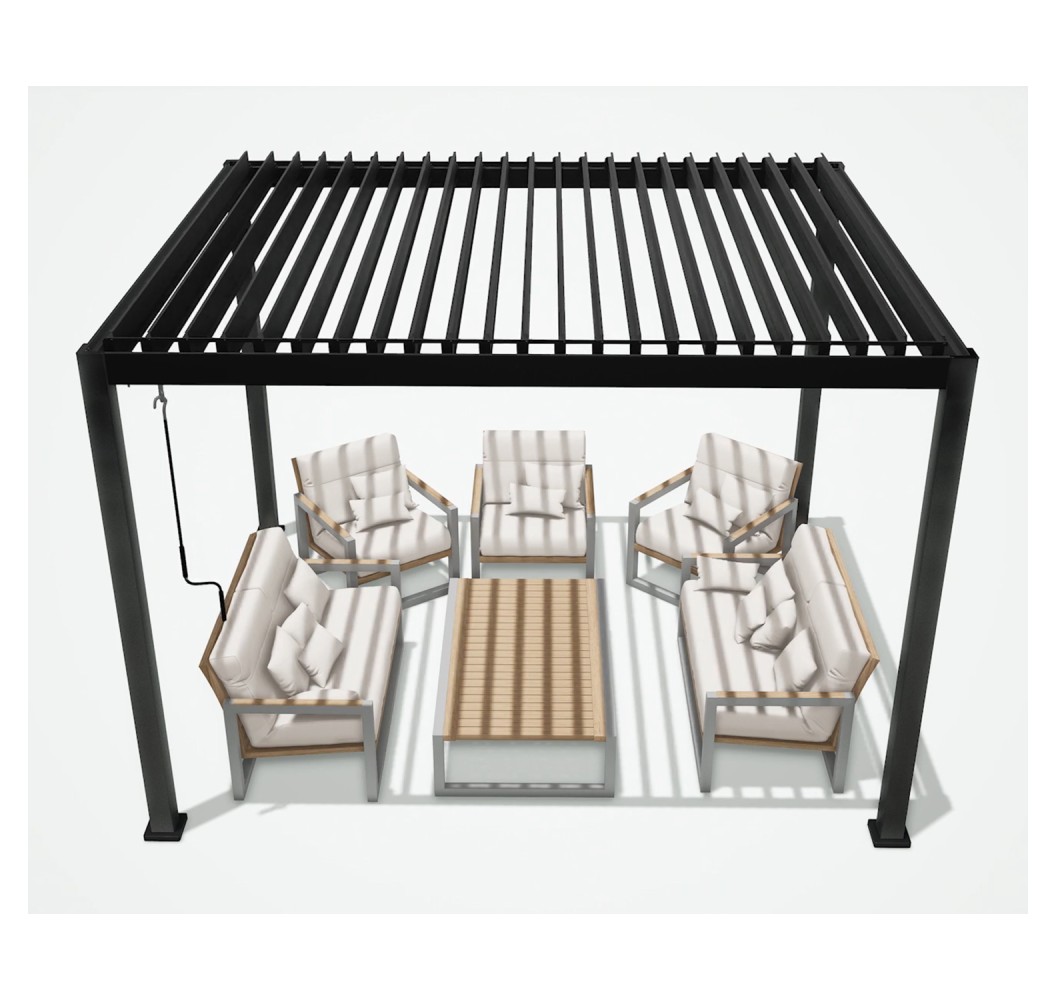 Varikatus MIRADOR 3x4xH2,5m, tumehall