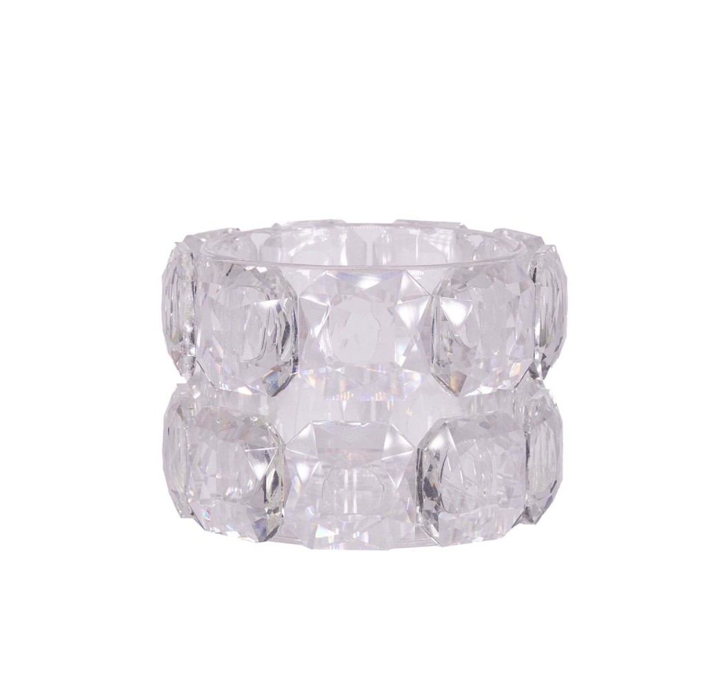 Candlestick CHANLE D7xH5.5cm, transparent