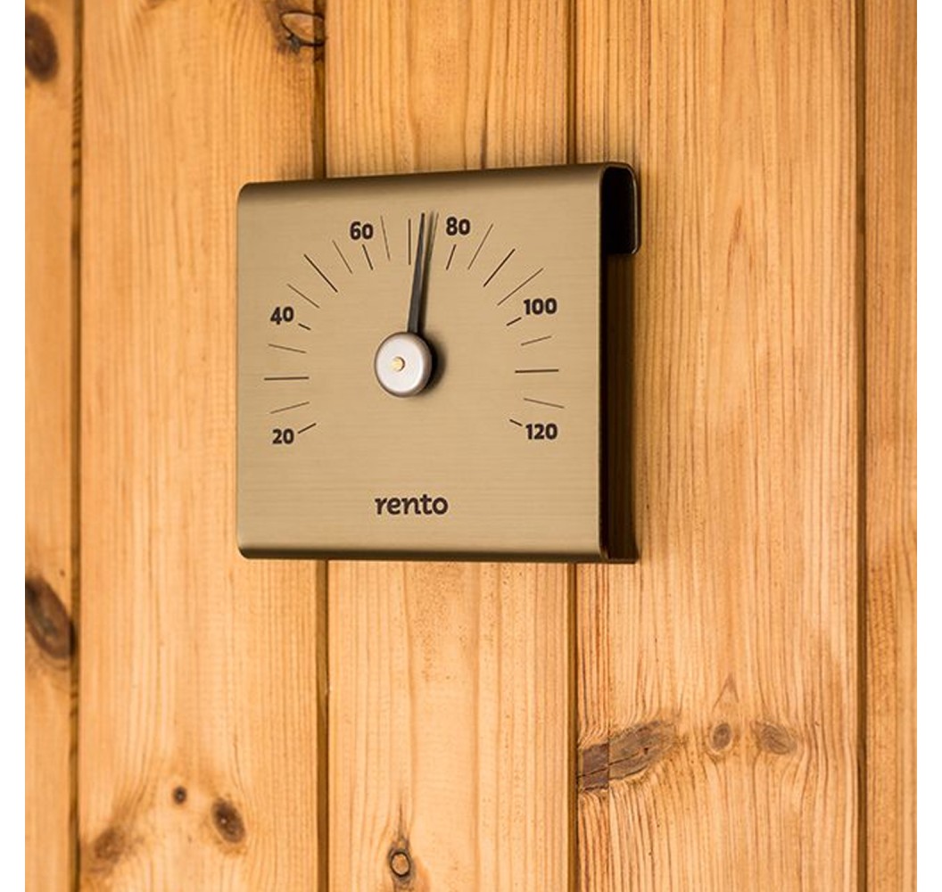 Sauna termomeeter RENTO CHAMPAGNE, 15 × 14 × 3 cm