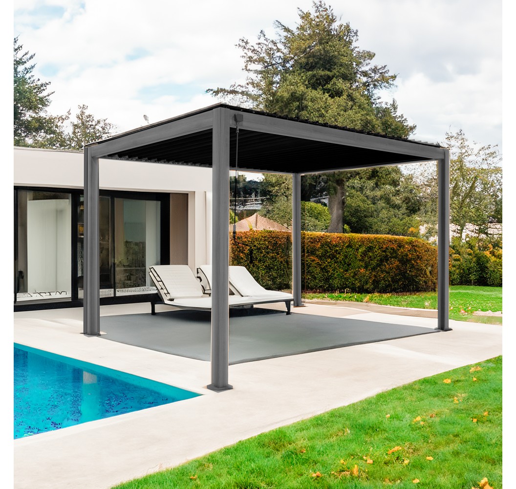 Varikatus MIRADOR 3x4xH2,5m, tumemhall dekoor